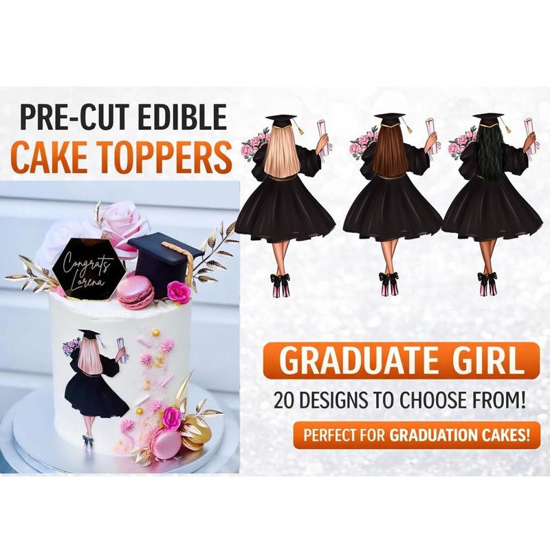 Graduation Edible Girl - Etsy
