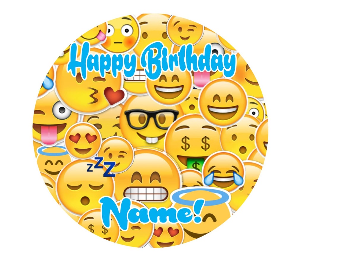 Edible Emoji Cake, Cupcake or Cookie Topper - Etsy