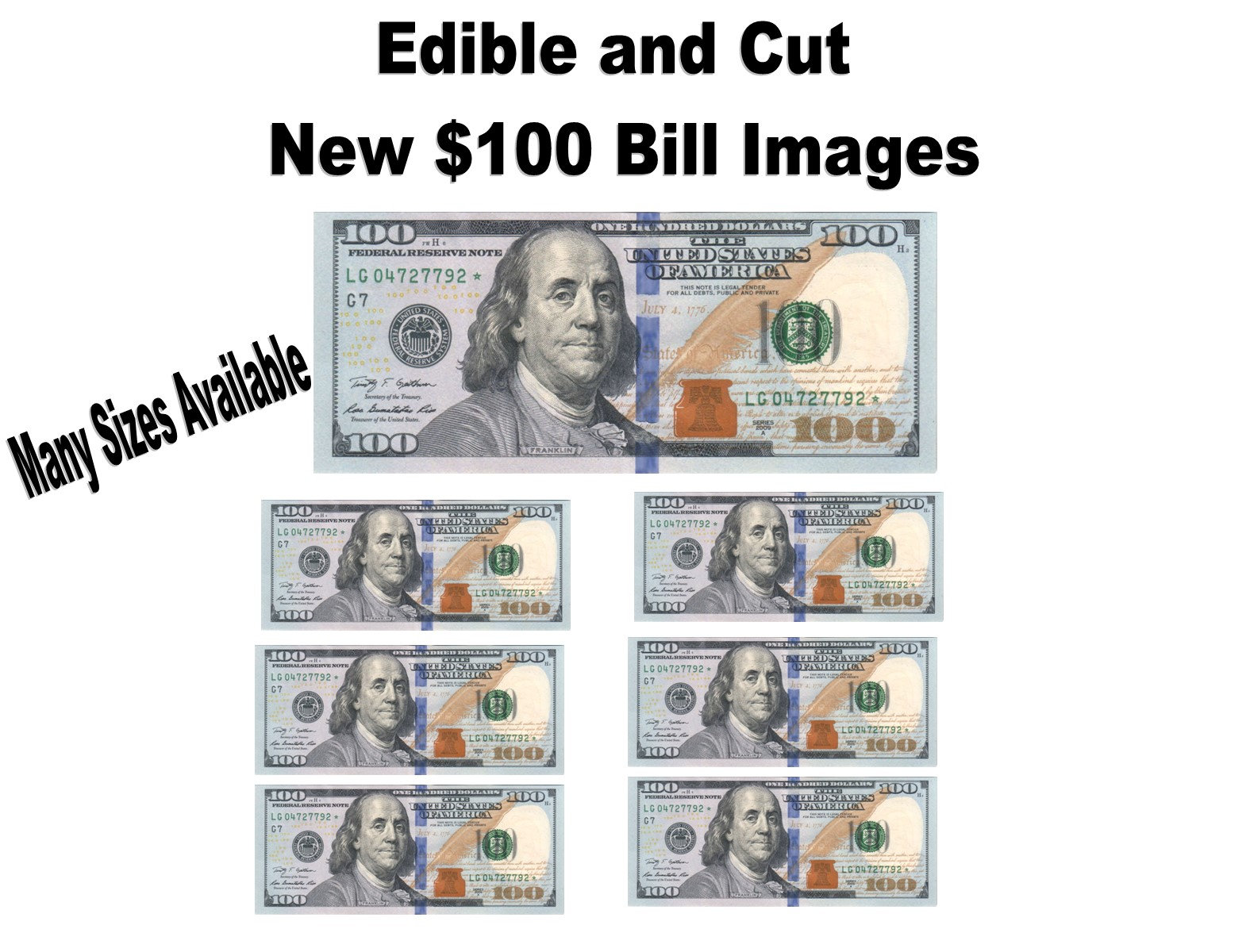 Edible 100 Dollar Bill Cake Toppers - Etsy Hong Kong