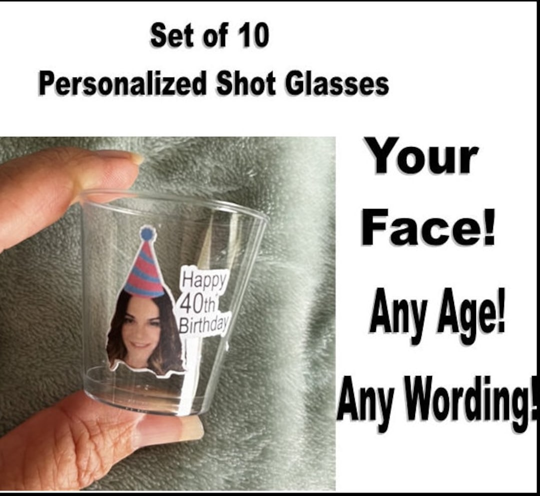 Plastic Shot Glasses Happy Birthday ,personalized, Custom Shot Glass ...