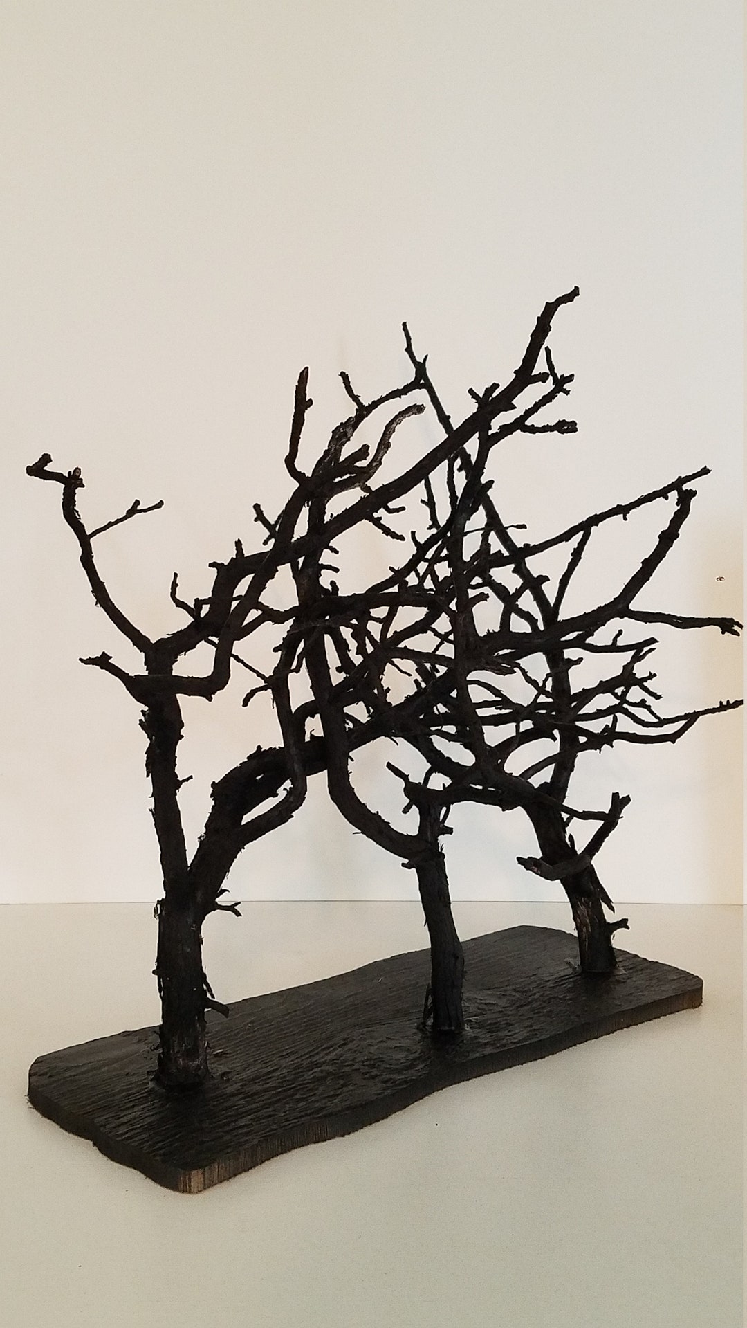 Halloween Centerpiece, Tabletop Trees, Spooky Centerpiece, Black Trees ...