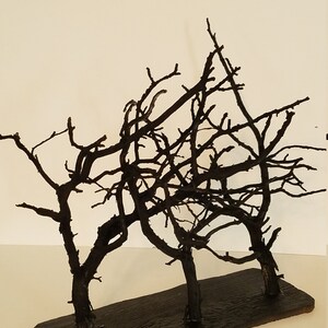 Halloween Centerpiece, Tabletop Trees, Spooky Centerpiece, Black Trees ...