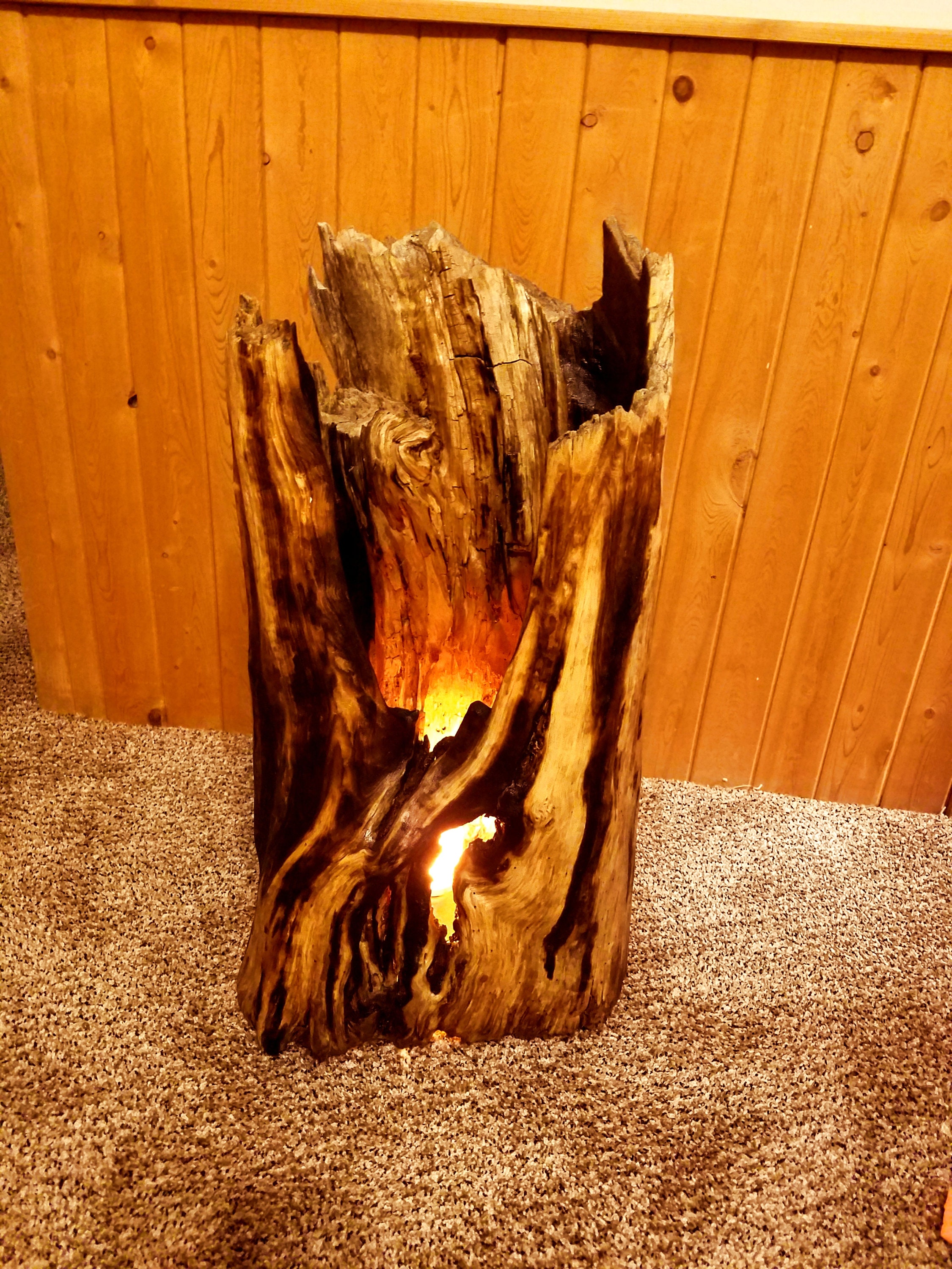Flaming Log Lamp Country Holiday Fireplace Holiday Decor - Etsy