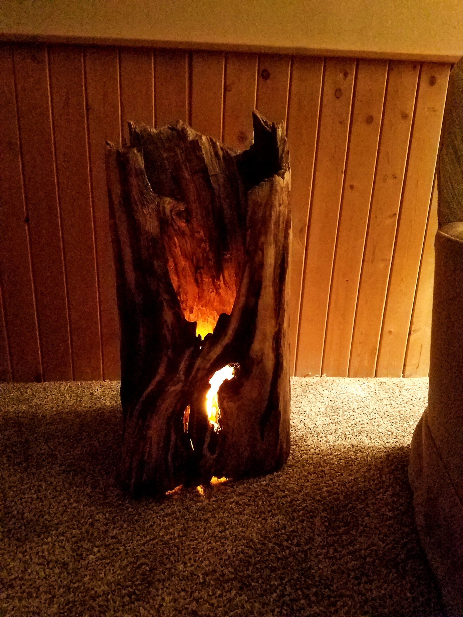 Flaming Log Lamp Country Holiday Fireplace Holiday Decor - Etsy