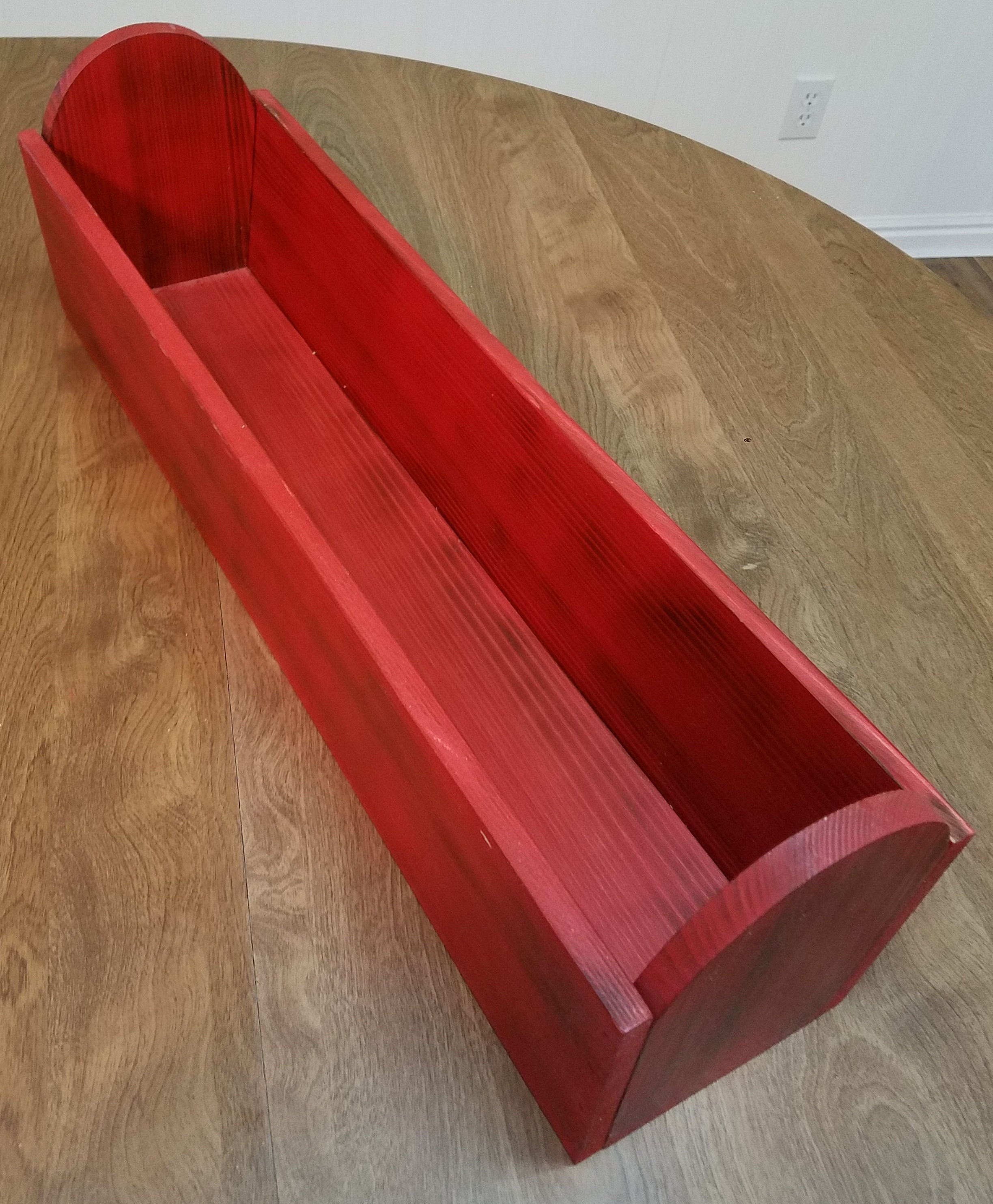 Red Stained Cedar Planter for Easter, Spring Plantings, Porch and Deck ...