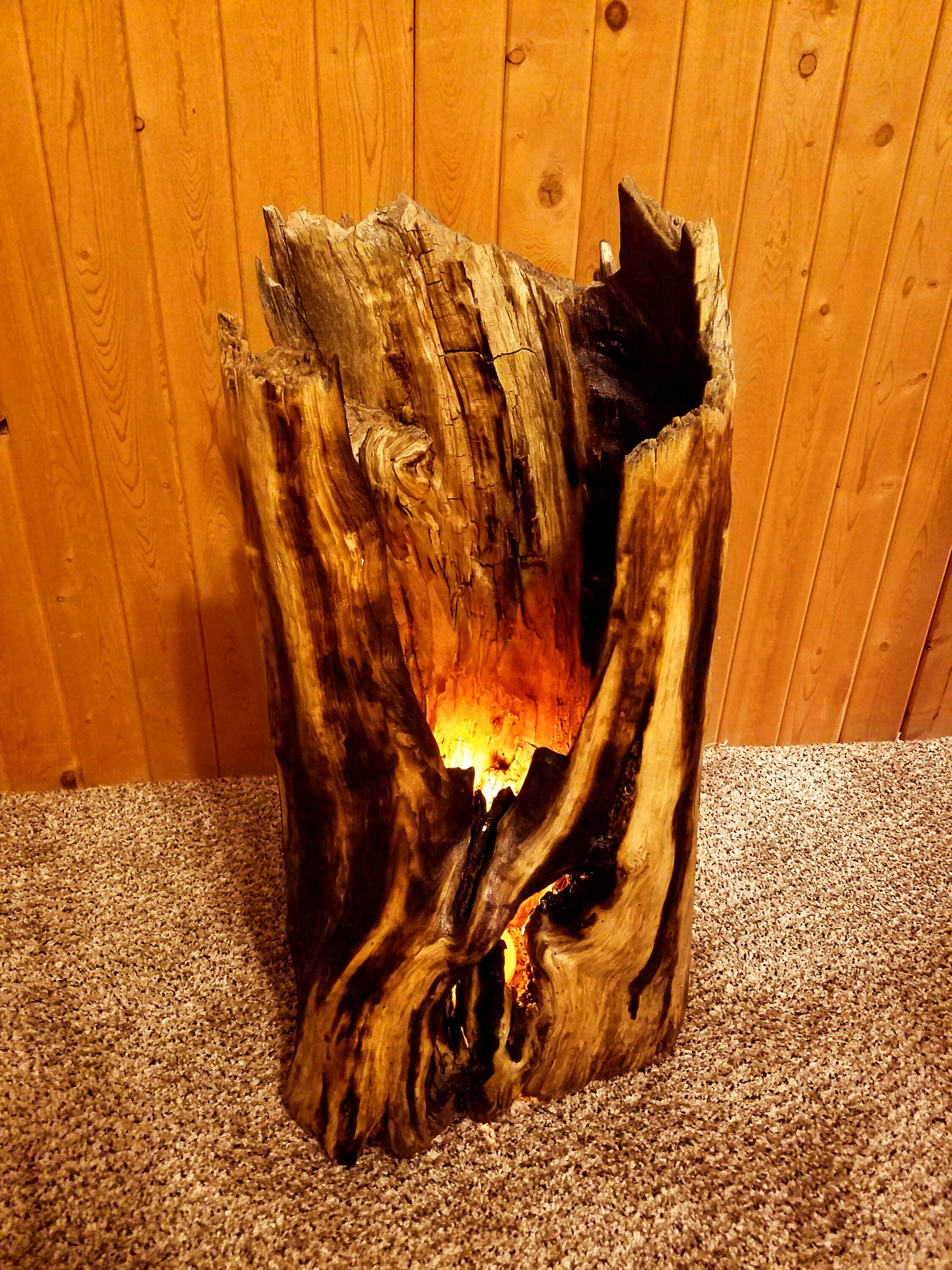 Flaming Log Lamp Country Holiday Fireplace Holiday Decor - Etsy