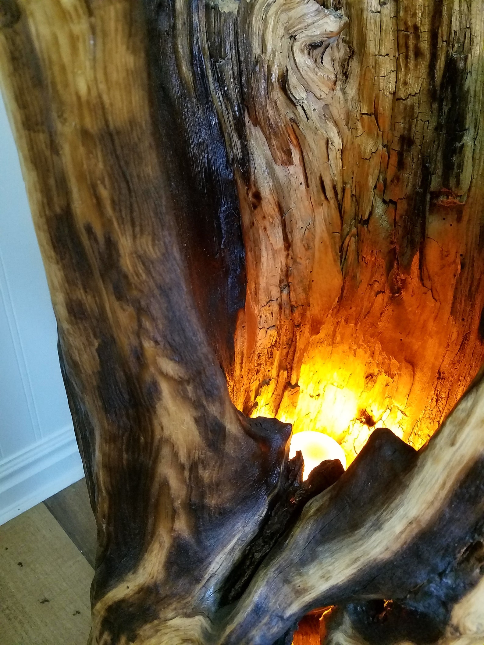 Flaming Log Lamp Country Holiday Fireplace Holiday Decor - Etsy