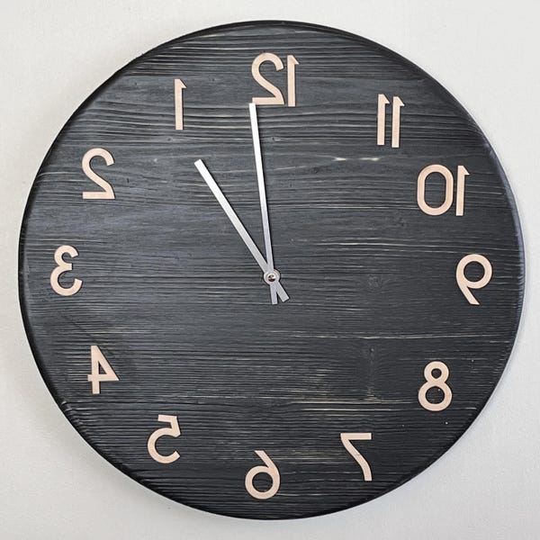 Reverse Clock - Etsy
