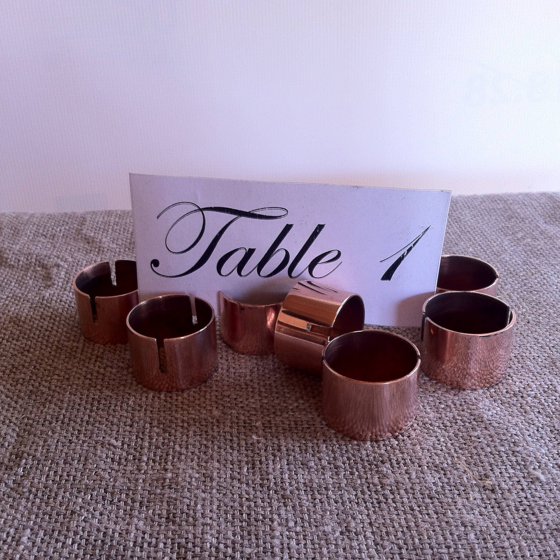 15 Copper Place Card Holder, Copper Pipe Name Tag Holder, Rustic ...