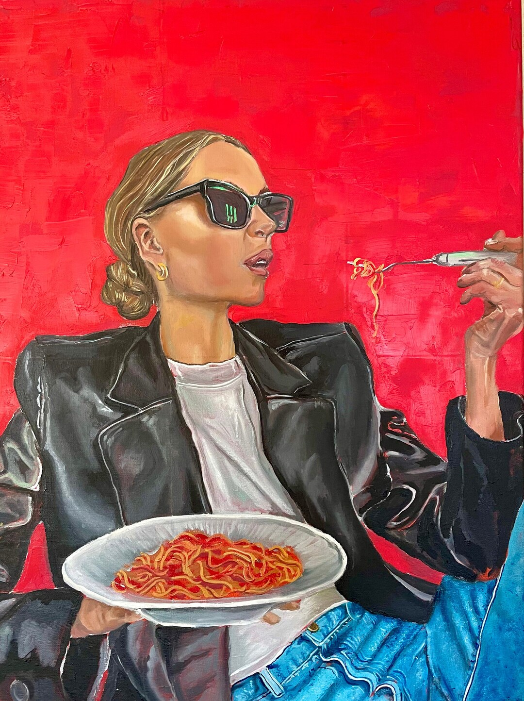 Eat the Noodles 2: Original Oil on Canvas Painting - Etsy