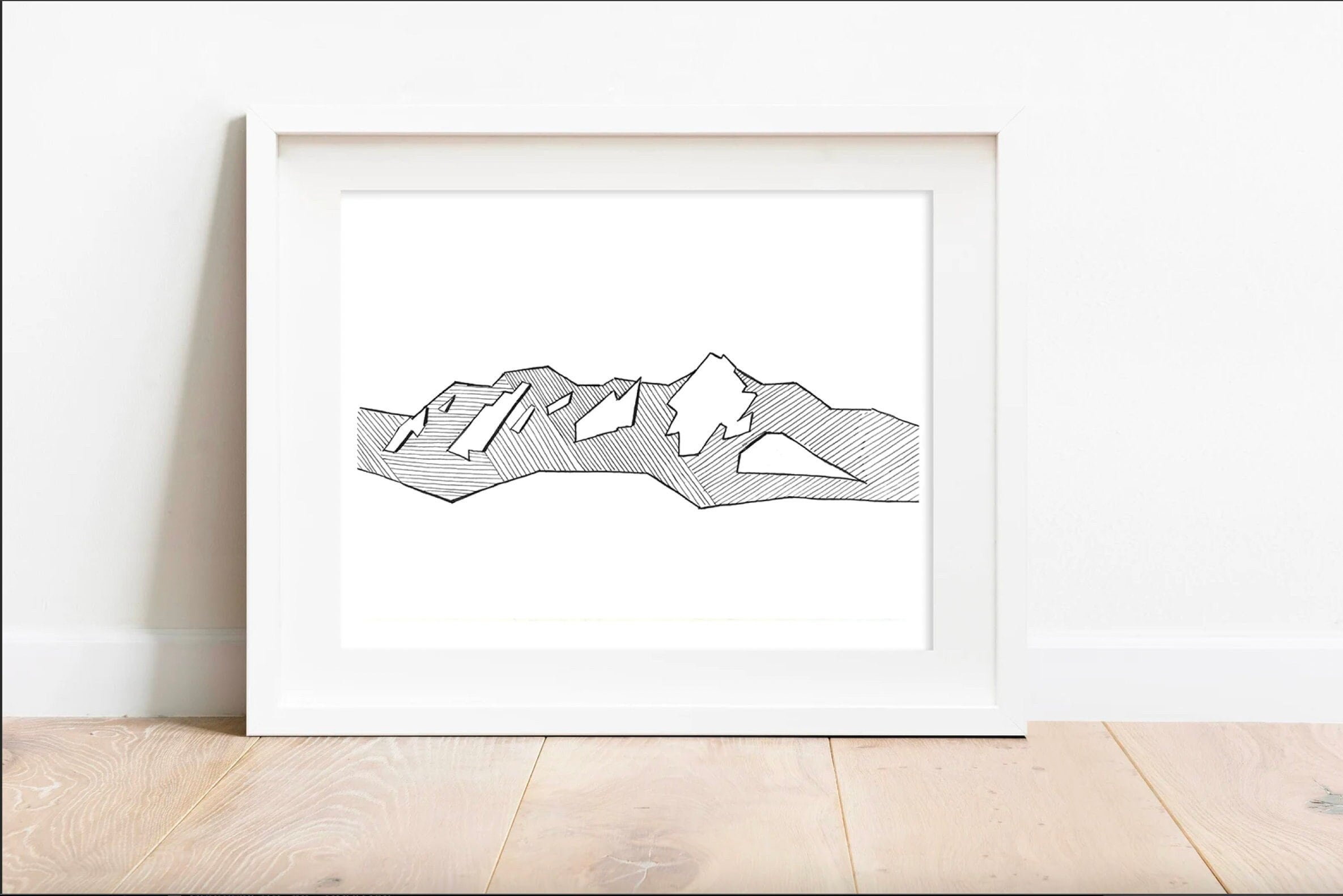 Boulder Colorado Flatirons Line Drawing Art Print - Etsy