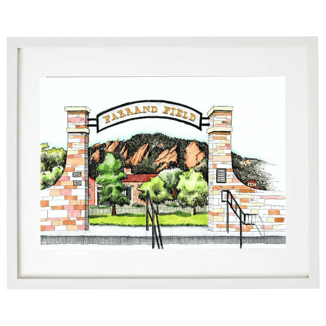Farrand Field CU Boulder Flatirons Colorado Art Print - Etsy