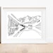 Aspen Maroon Bells Line Drawing Print - Etsy