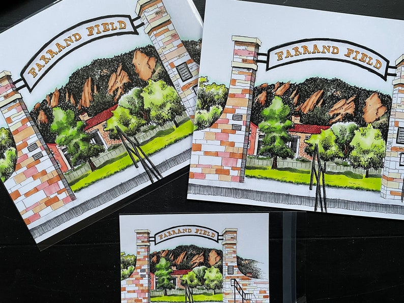 Farrand Field CU Boulder Flatirons Colorado Art Print - Etsy