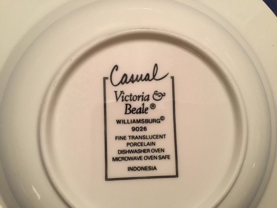 Home & Living Victoria & Beale China Company Discontinued Williamsburg ...
