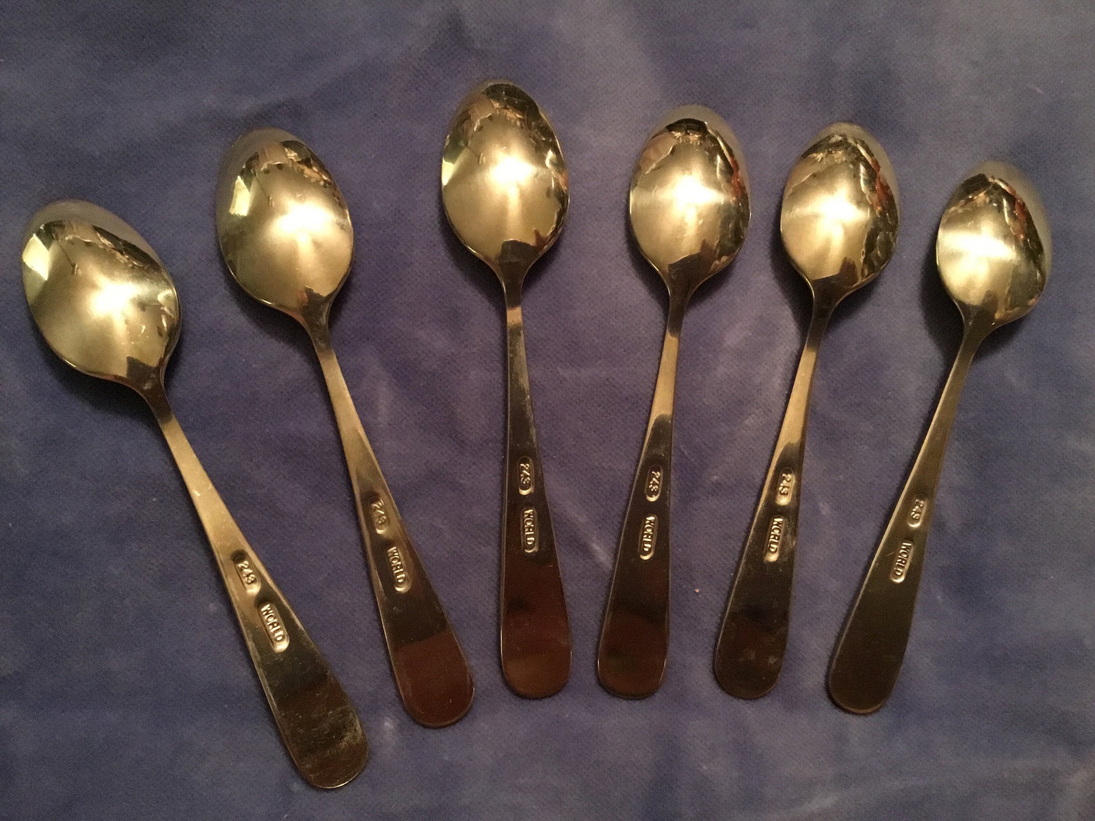 World Stainless Steel Flatware Pattern 243 Set of 6 Demi - Etsy