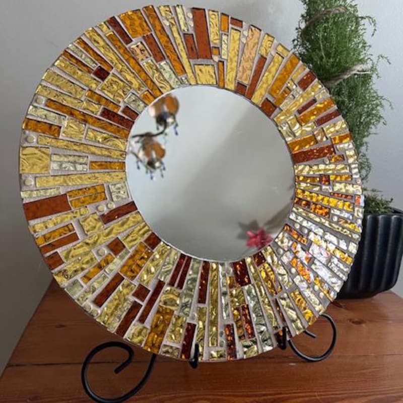 Round Copper Mirror - Etsy