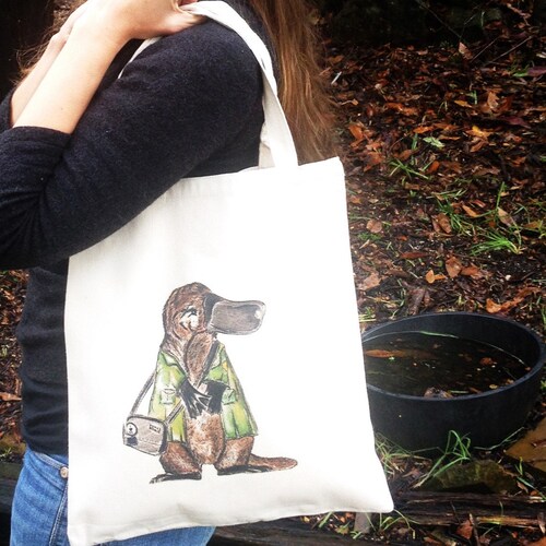 Platypus Tote Bag - Etsy