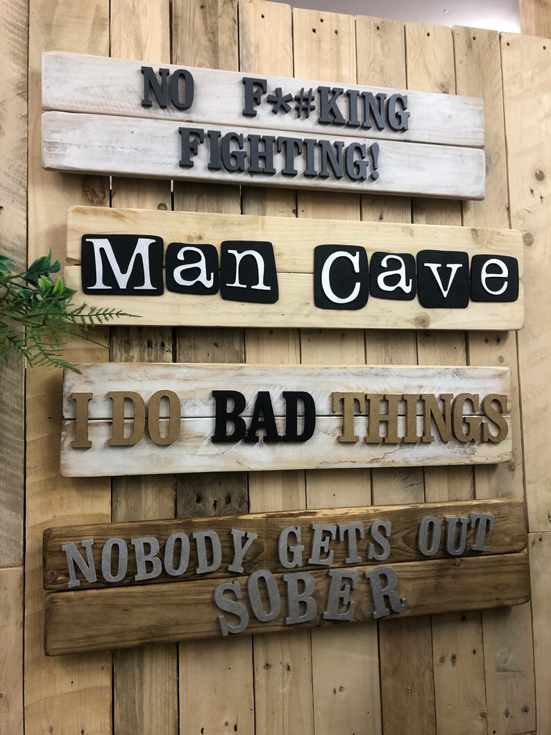 Custom Design Reclaimed Pallet Wood Distressed Sign - Etsy UK