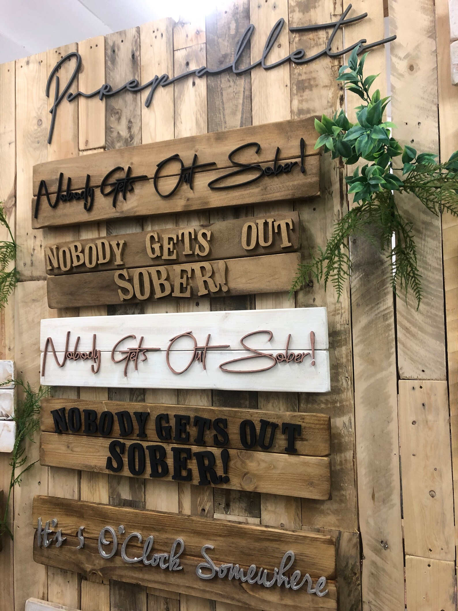 Custom Design Reclaimed Pallet Wood Distressed Sign - Etsy UK