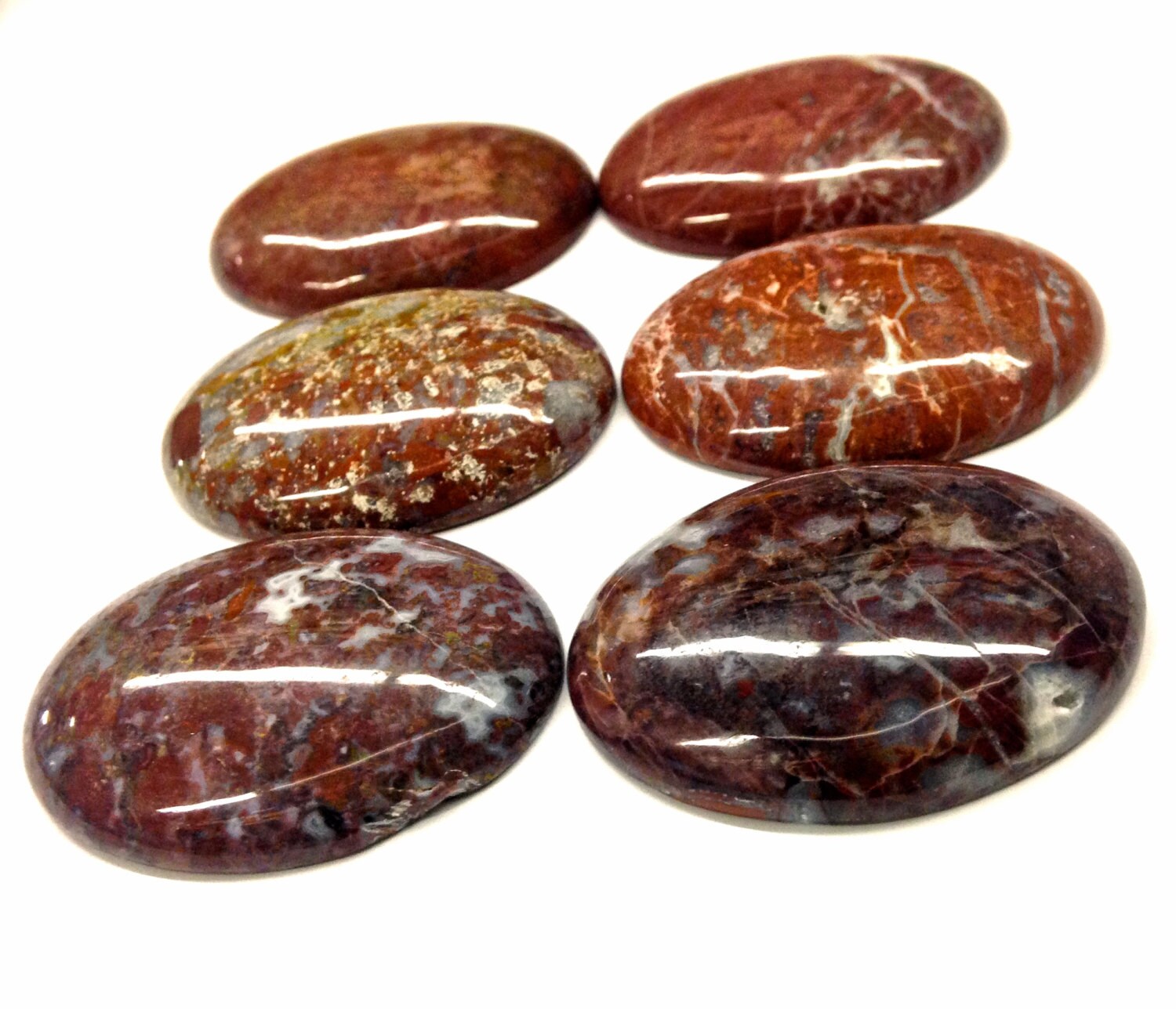 2 Piece Vintage Red Jasper Natural Genuine 40x30mm Flat - Etsy