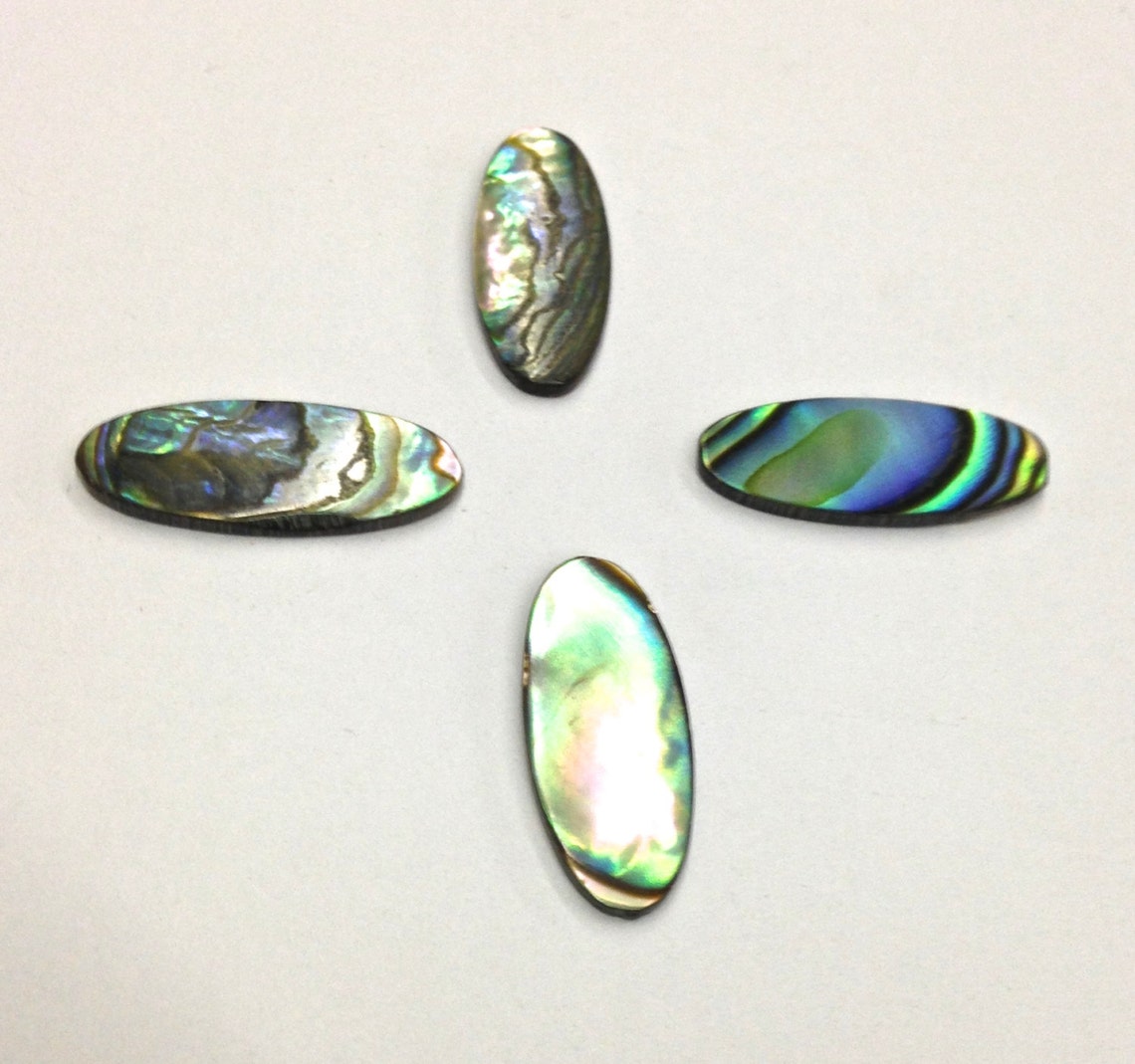 4 Pieces Natural Un-dyed Abalone Flat Cabochon Shell Stones - Etsy