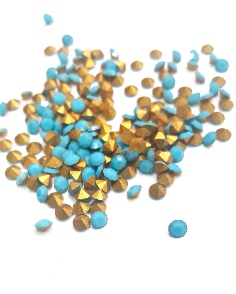 48 Pieces Opaque Turquoise Swarovski Stones Article 1100 - Etsy