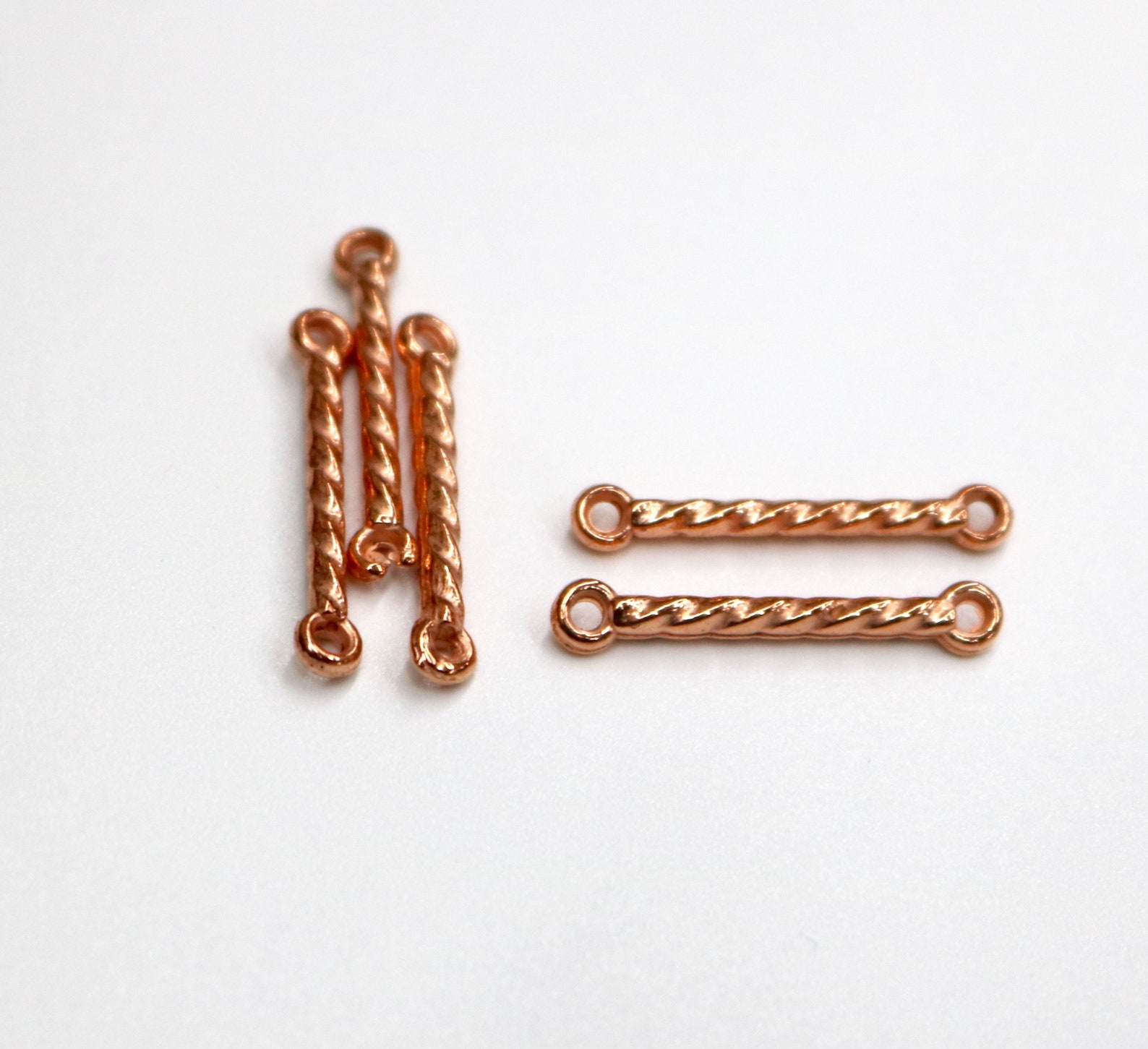 36 Pieces Connectors 2 Loops Rose Gold Metallized Plastic | Etsy