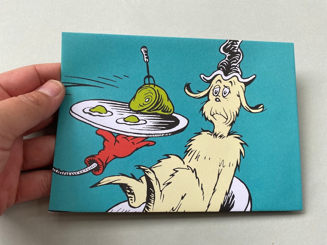12 Handmade Green Eggs and Ham Envelopes - Etsy