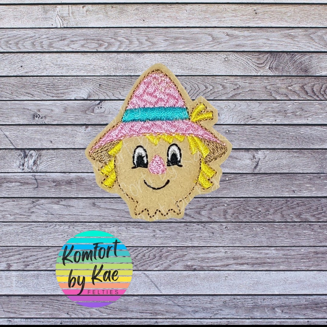 Fall Scarecrow Felties Felt Embellishments Felt Applique Hair Bow ...