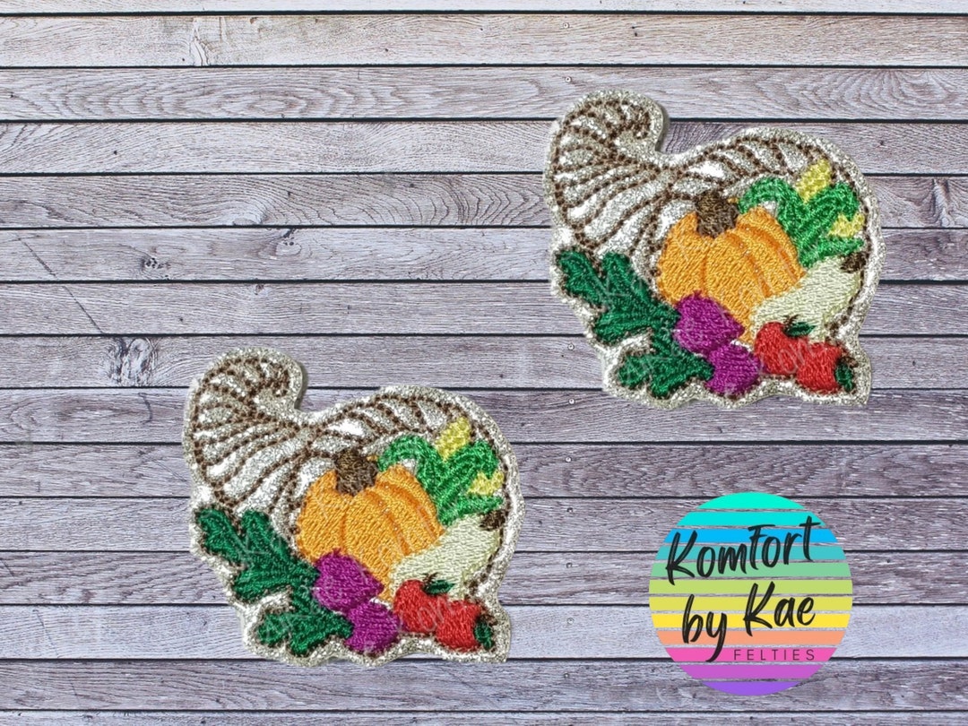 Cornucopia Felties * Felt Embellishments * Felt Applique * Hair Bow ...