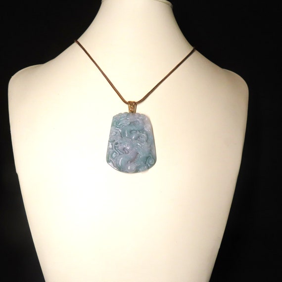 Vintage Chinese Large Translucent Blue Jadeite Jade H… - Gem