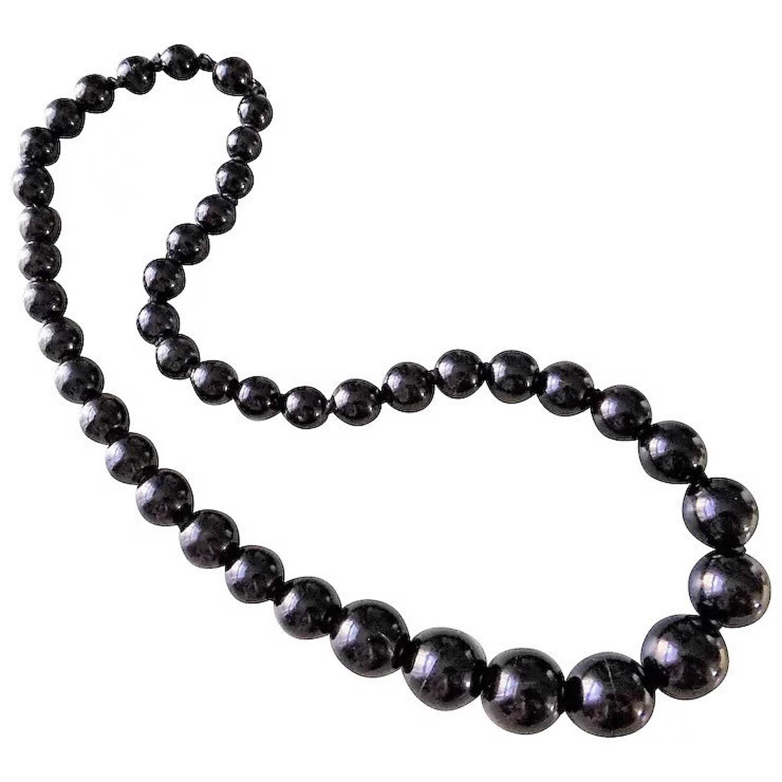 Antique Victorian Mourning 3/4" Diameter Whitby Jet Beads Mourning ...