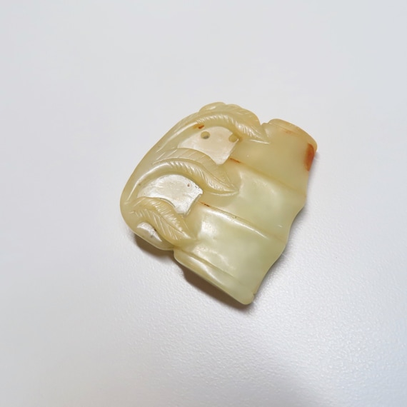 Antique Chinese Hand Carved Yellow Nephrite Jade Elep… - Gem