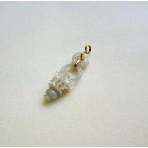 Antique Chinese White Nephrite Jade Devil's Work Pendant 14k Bail - Etsy