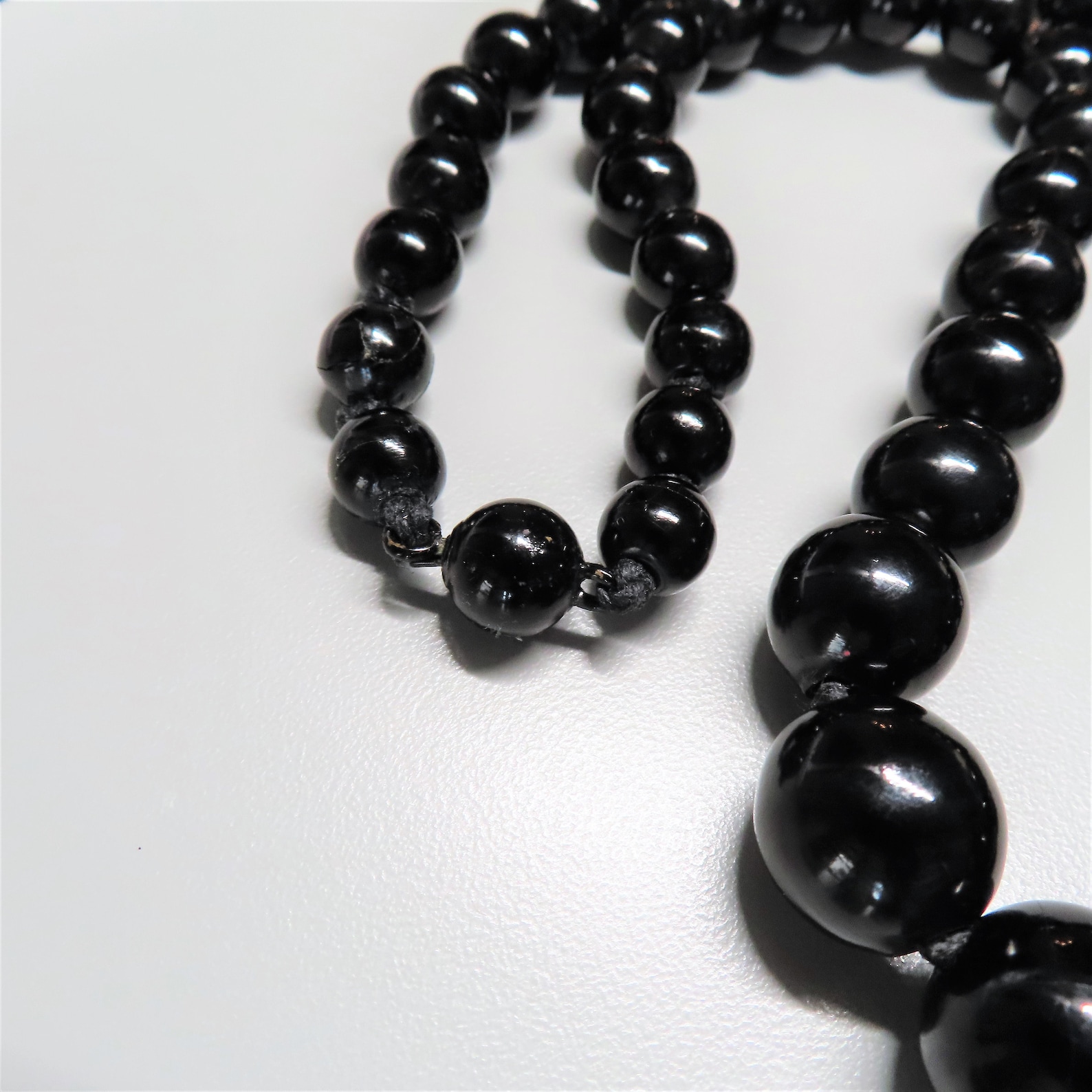 Antique Victorian Mourning 3/4" Diameter Whitby Jet Beads Mourning ...