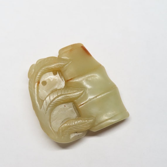 Antique Chinese Hand Carved Yellow Nephrite Jade Elep… - Gem