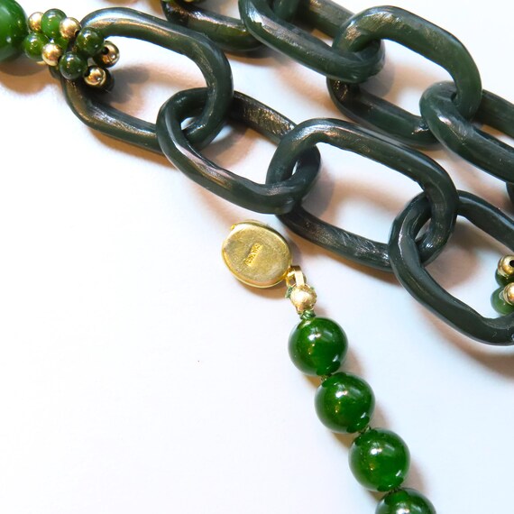 Vintage Chinese Dark Green Nephrite Jade Devil's Work… - Gem