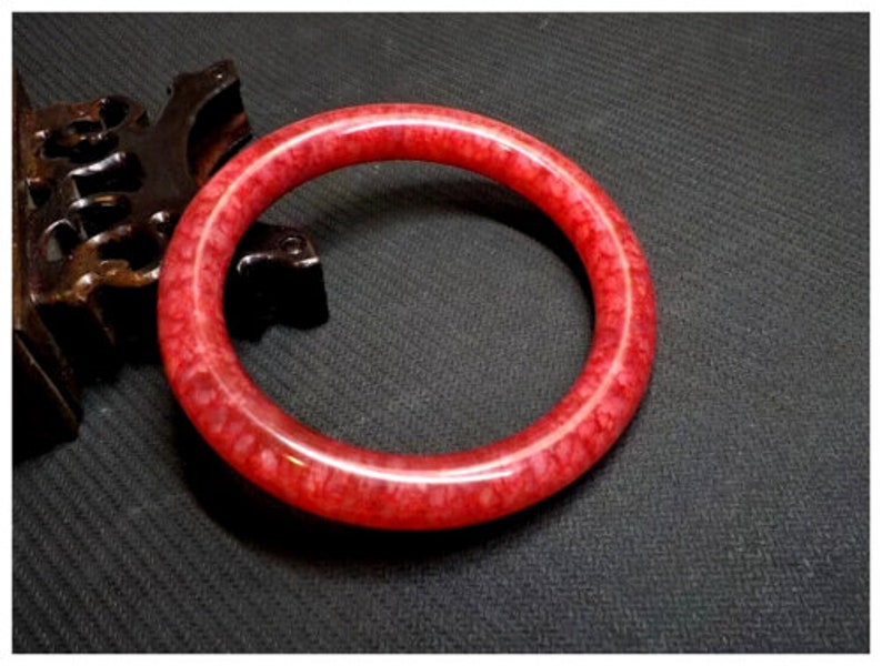 Vintage Chinese Chicken's Blood Stone Bangle 65mm Inner Diameter - Etsy
