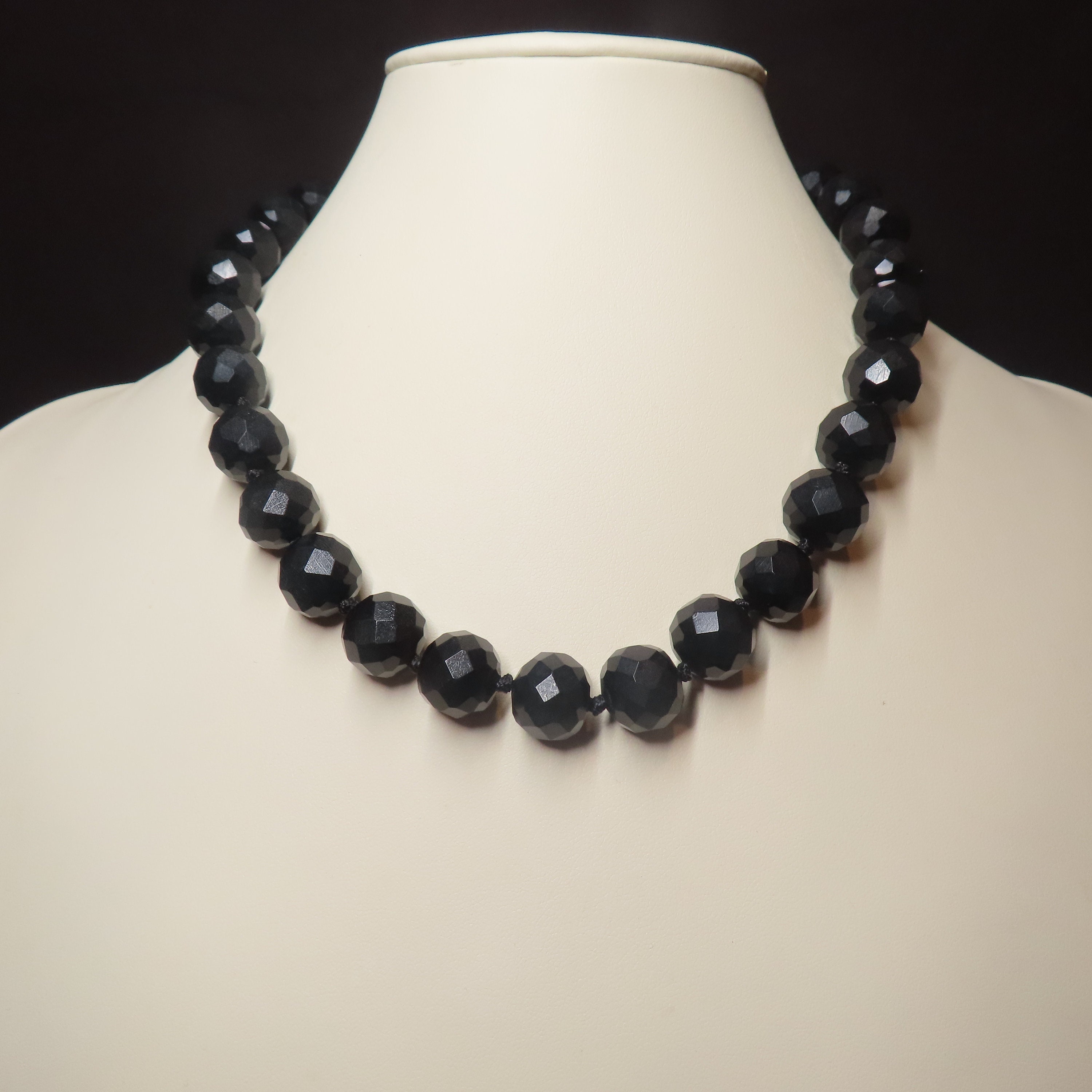 Antique Victorian Black Mourning Whitby Jet Faceted Bead - Etsy