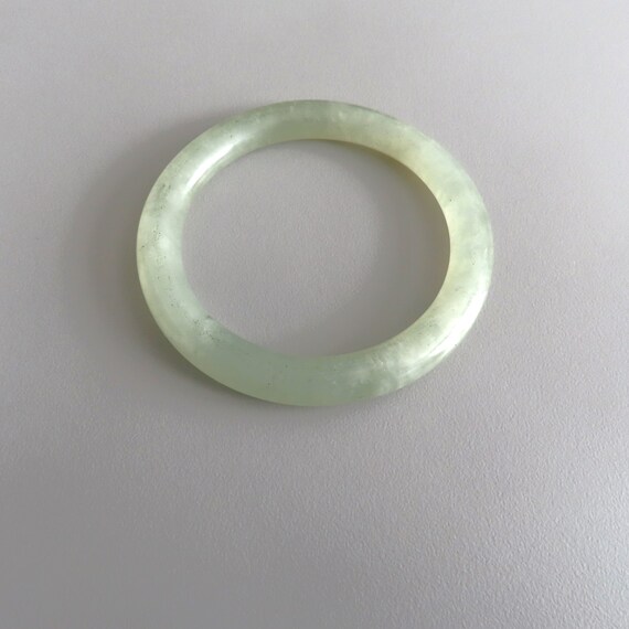 Vintage Chinese 1960's Translucent Celadon Green Neph… - Gem