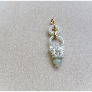 Antique Chinese White Nephrite Jade Devil's Work Pendant 14k Bail - Etsy