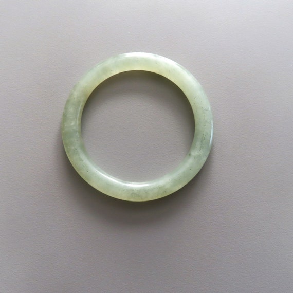 Vintage Chinese 1960's Translucent Celadon Green Neph… - Gem