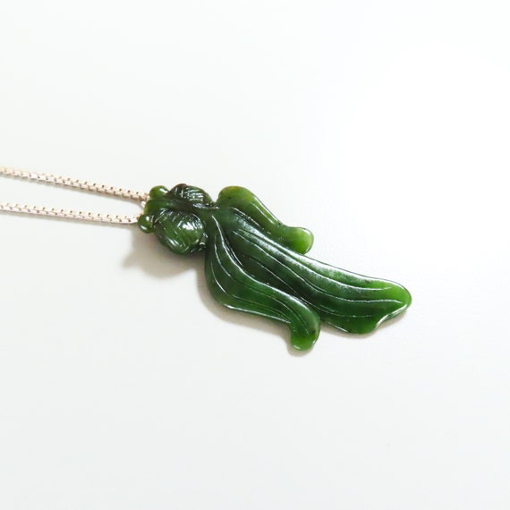 Vintage Chinese Carved Green Nephrite Jade Goldfish P… - Gem Vintage Chinese Carved Green Nephrite Jade Goldfish P… - Gem