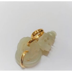 Antique Chinese White Nephrite Jade Devil's Work Pendant 14k Bail - Etsy