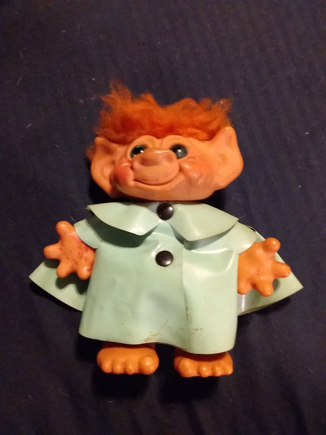 Original Vintage Thomas Dam Troll Bank With Raincoat - Etsy