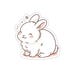Cute White Bunny Sticker - Etsy