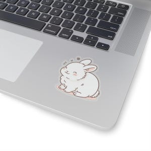 Cute White Bunny Sticker - Etsy