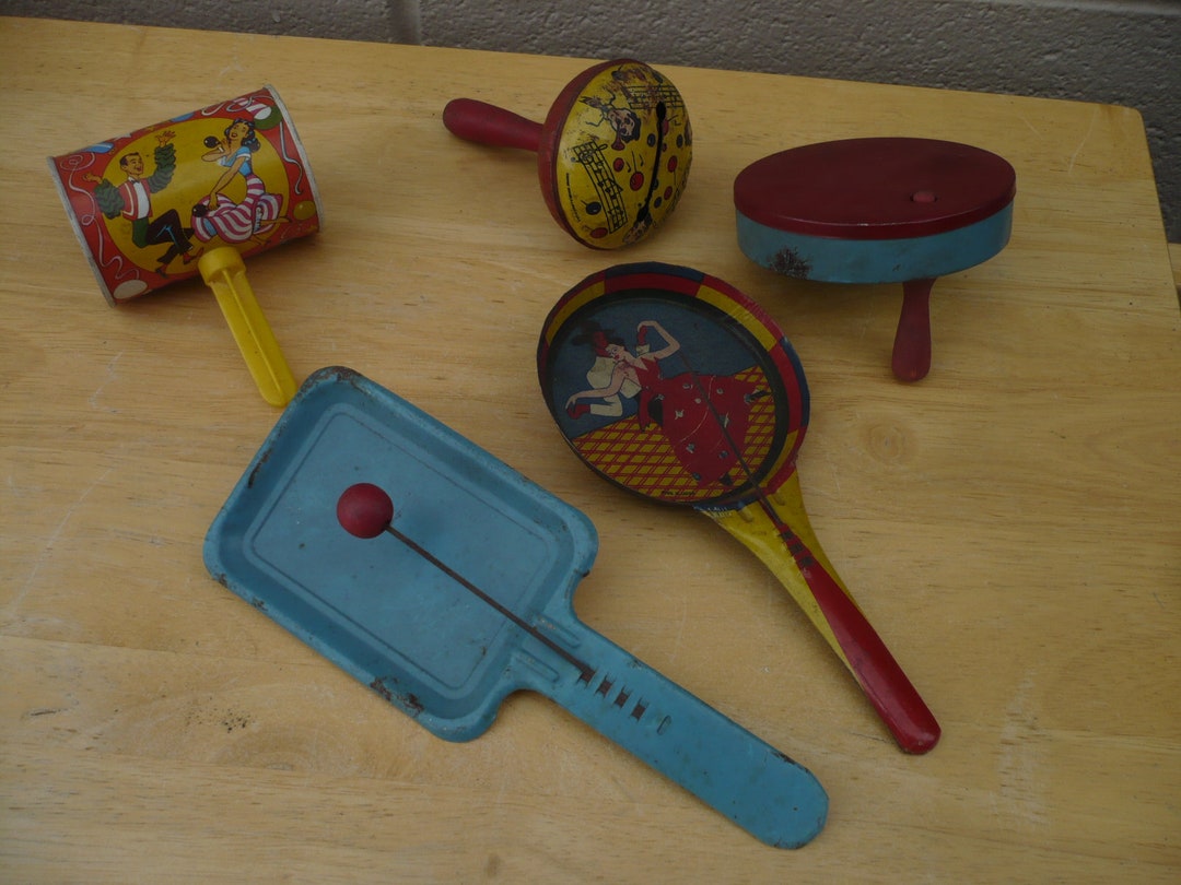 Collection of 5 Metal Noise Makers Musical Instruments Toys - Etsy