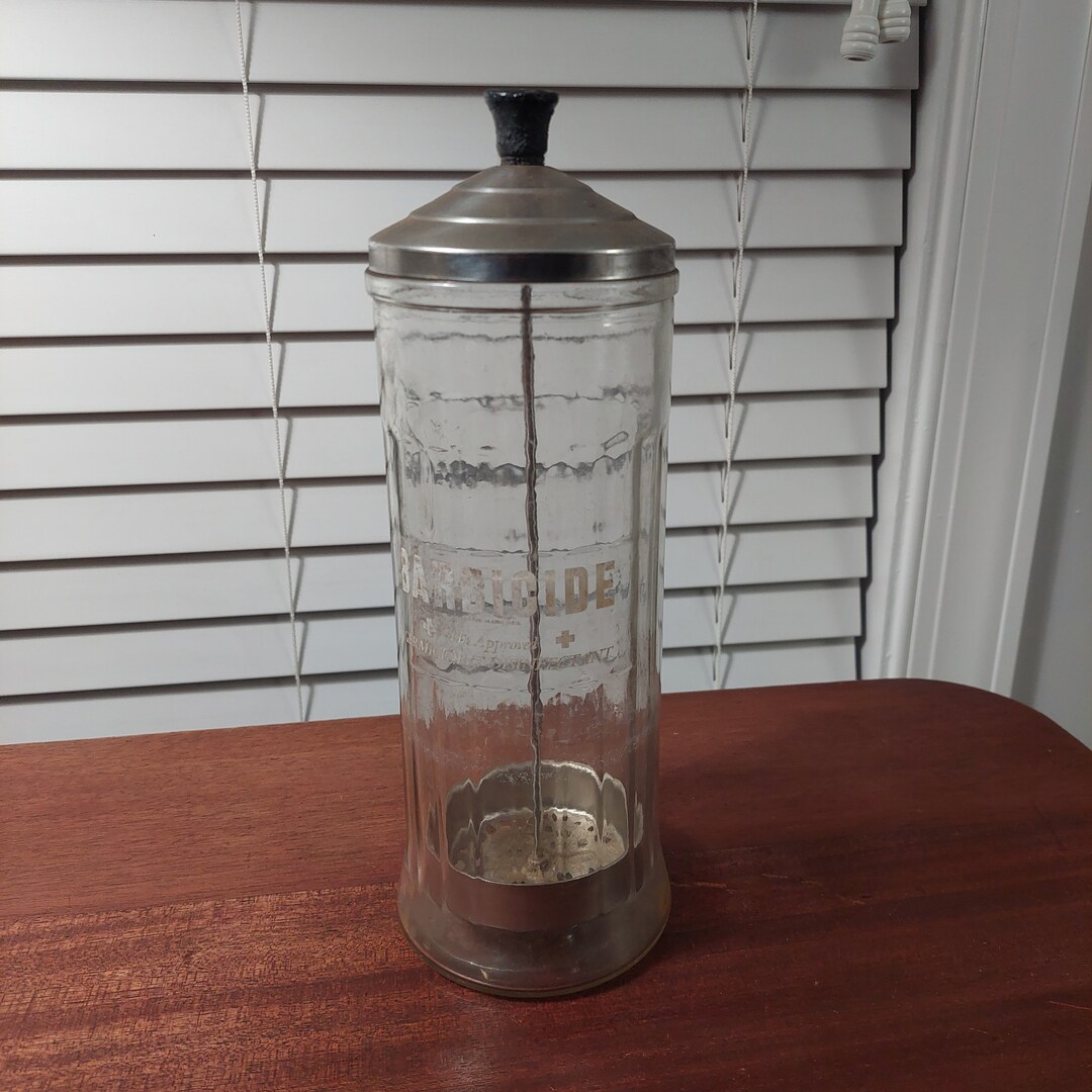 Vintage Barbicide Disinfectant Jar - Etsy